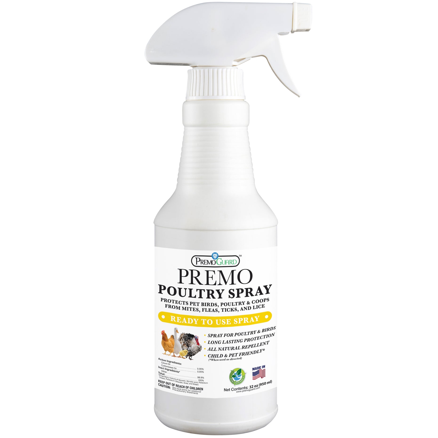 Poultry Spray 32 oz - Plant Based All Natural Non-Toxic - By Premo Gua ...